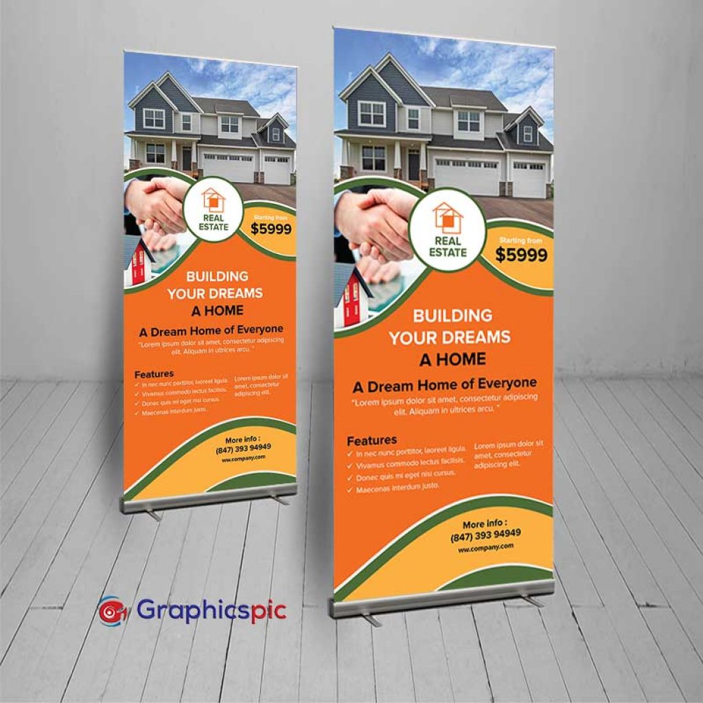 Best roll-up standees design template vector are good to be used for ...