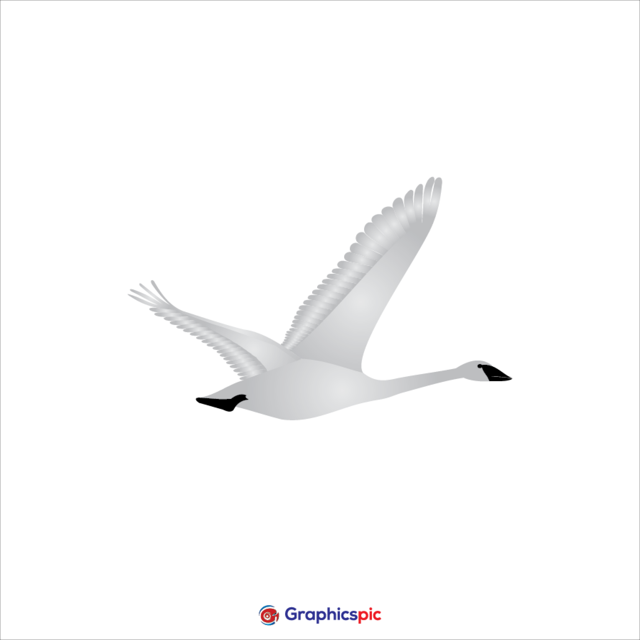Crane birds flying icon illustration – free vector - Graphics Pic