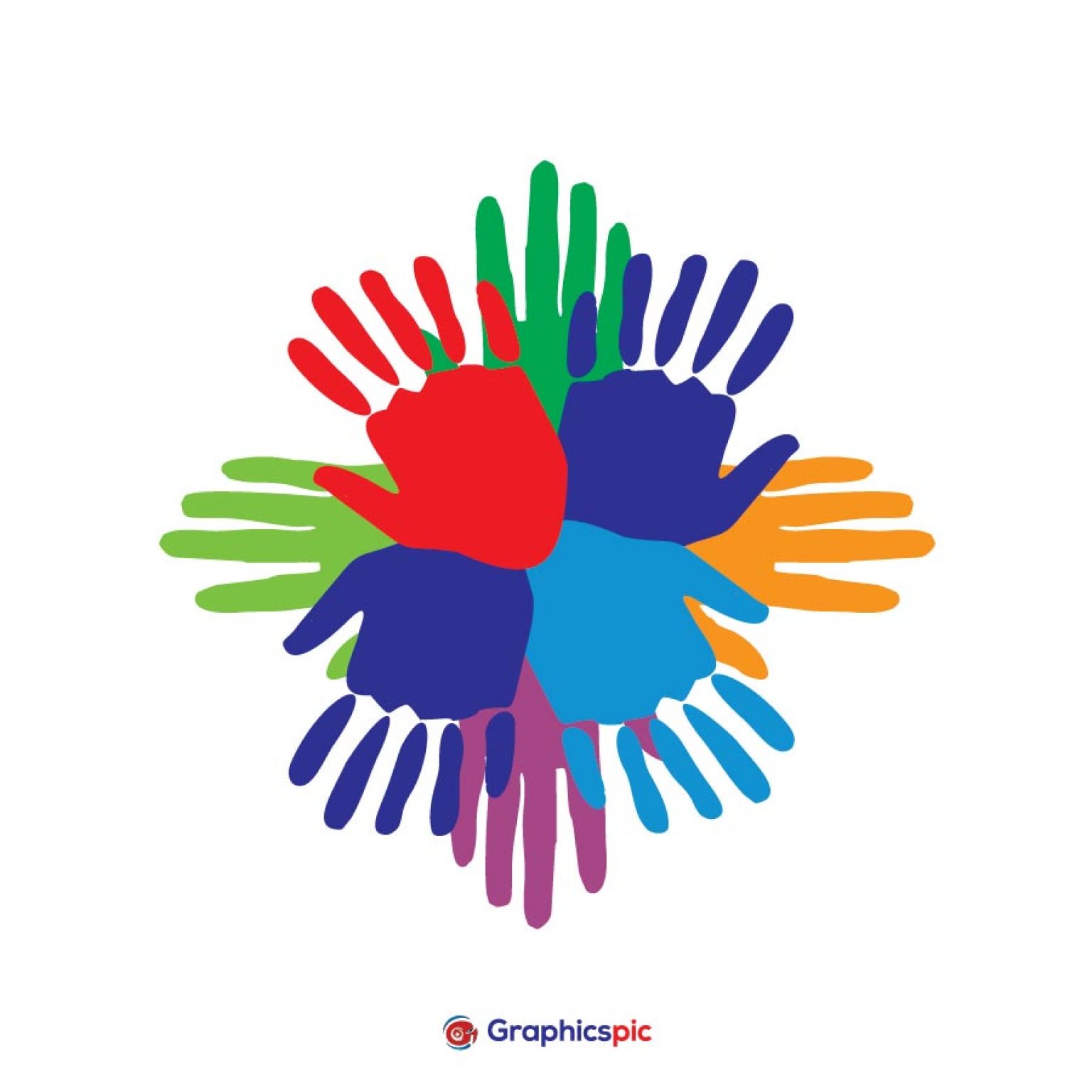 Colorful Hands clip art - free vector - Graphics Pic
