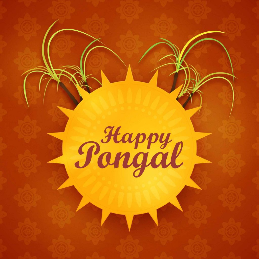 Happy pongal south indian festival greeting image background – free ...