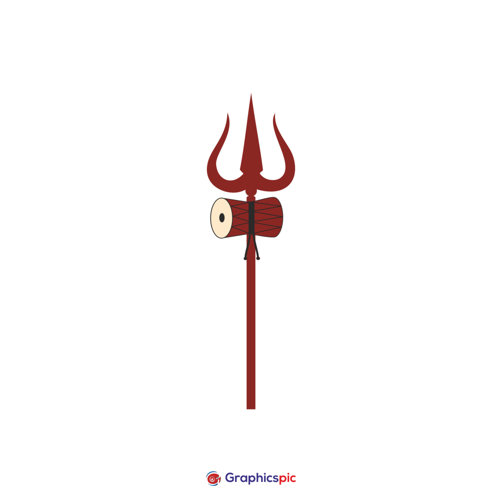 Vector illustration for Shiva trishul icon image - free vector ...