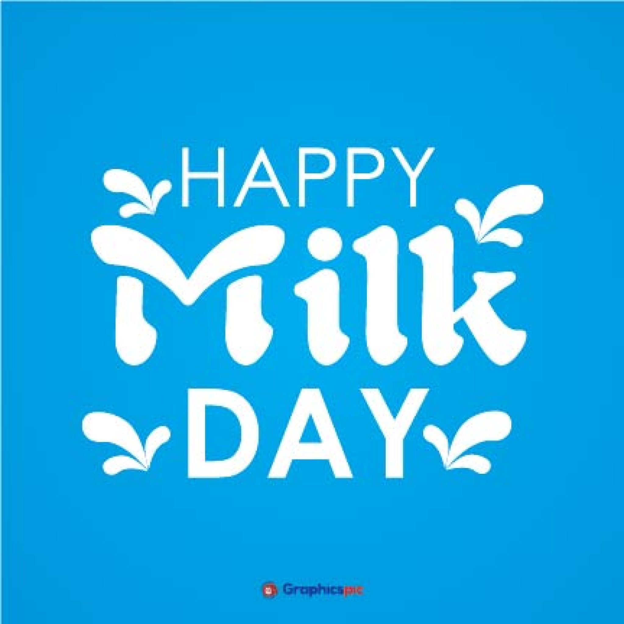 Vector illustration for happy milk day, world day milk lettering ...