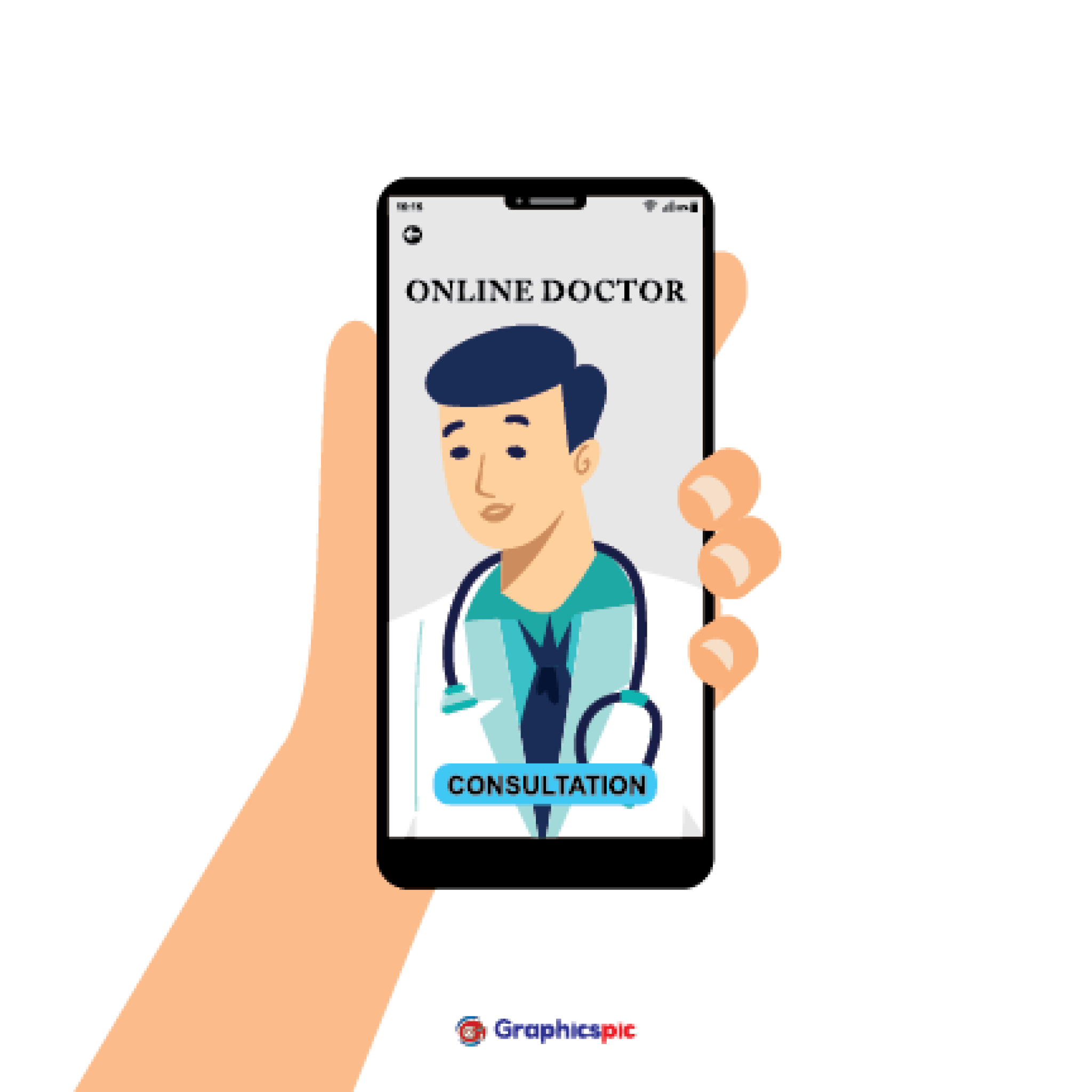 Online health technology with doctor smartphone, Tele medicine or ...