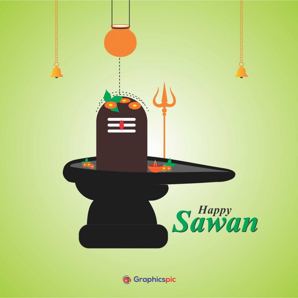 Vector illustration for Indian festival happy sawan shivratri, means ...